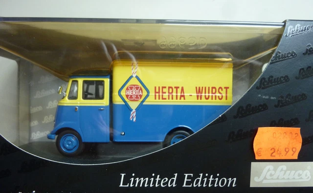SCHUCO 02902 MERCEDES Benz L 319 Kofferwagen Herta-Wurst EUR 25,00 ...
