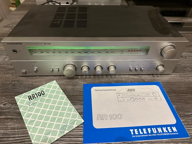 TELEFUNKEN RR100 RECEIVER Verstärker Erstbesitz vom 17.08.1984 RR 100 ...