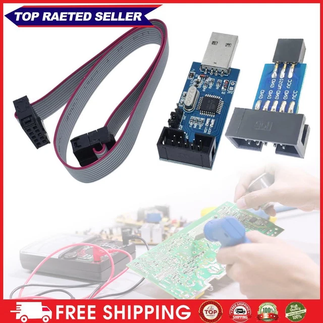 PROGRAMADOR USBASP USBISP AVR ISP USB ASP ATMEGA8 ATMEGA128 (Vertical y Placa) EUR 5,26 ...