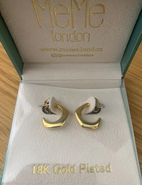 GOLD HOOP EARRINGS MeMe LONDON Zoey Hoops From Harvey Nichols RRP EUR ...
