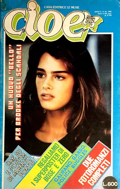 BROOKE SHIELDS CIOÈ Italian Magazine November 1981 £49.95 - PicClick UK