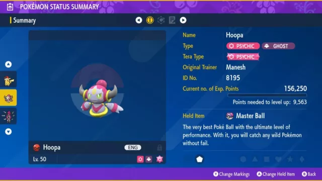 Non Shiny Confined Hoopa Lv 50 6iv Legendary Pokemon Home Écarlate Violette Sv Eur 572