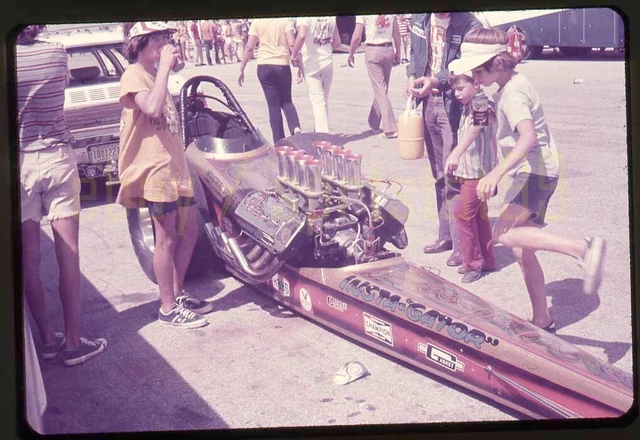 INSTA-GATOR FRONT ENGINE Dragster - 1972 NHRA - Vintage Drag Race Slide ...