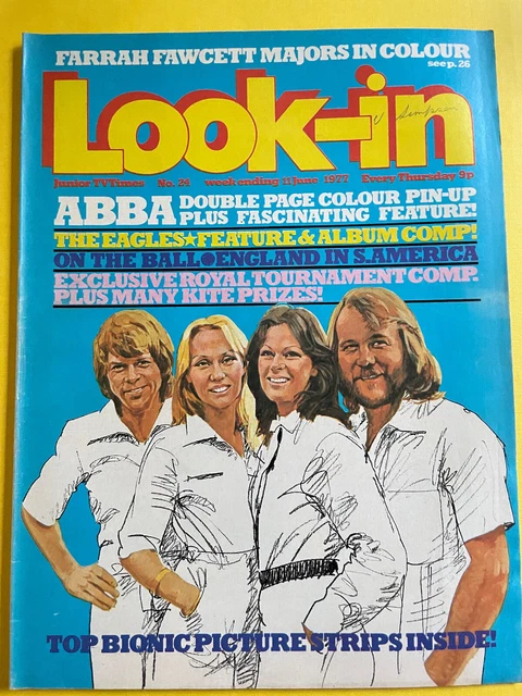 LOOK-IN MAGAZINE 1977, Issue #24. FN ABBA FRONT COVER, EAGLES ...