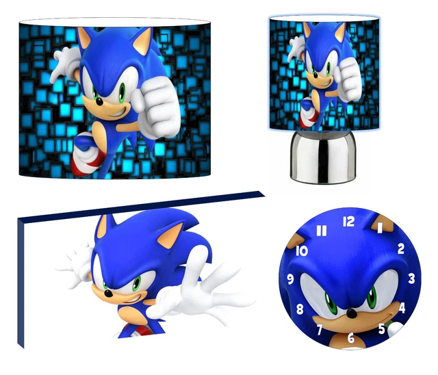SONIC THE HEDGEHOG CEILING SHADE, TOUCH LAMP, WALL ART, CLOCK or BUNDLE ...