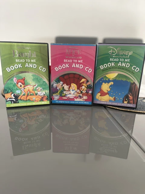 DISNEY’S READ TO Me: Bambi, Alice In Wonderland, Winnie The Pooh. Book ...