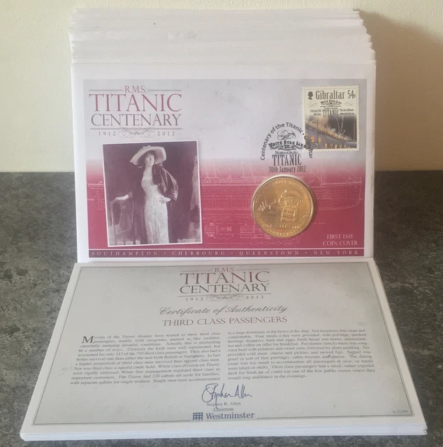 19 RMS TITANIC WHITE STAR LINE 100th ANNIVERSARY comm 1st DAY COIN ...