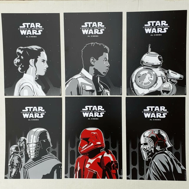 STAR WARS L' Ascesa Di Skywalker Locandina Set Completo Anteprima Film ...
