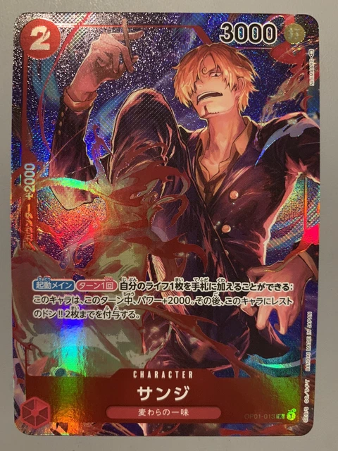 ONE PIECE CARD Game Sanji (Character Red) Op01-013 P-R Aa (Japanese Version) £29.56 - PicClick UK