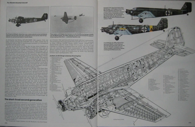 THE ILLUSTRATED ENCYCLOPEDIA of Aircraft Issue 99 Junkers JU 52 cutaway ...