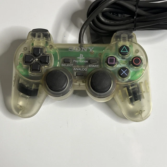 AUTHENTIC SONY PLAYSTATION Dual Shock Controller Clear Transparent ...