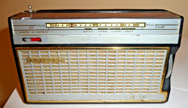 VINTAGE GERMAN-MADE PHILIPS IV Radio 1950s/60s - LW/MW/SW/VHF Spares or ...