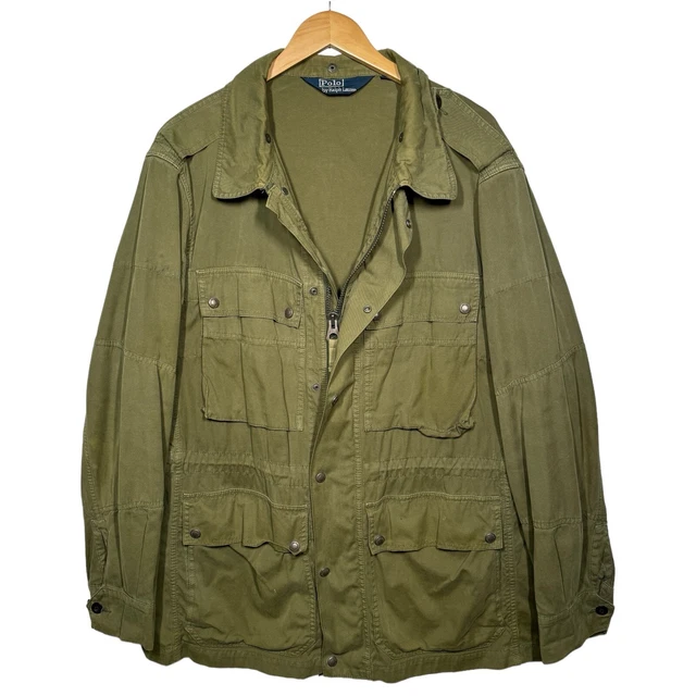 POLO RALPH LAUREN Vintage Military Field Jacket Utility Combat Army ...