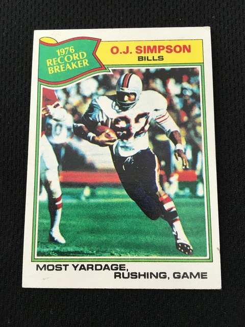 CARTE FOOTBALL OJ Simpson 1976 Record Breaker Buffalo Bills Topps EUR 9 ...