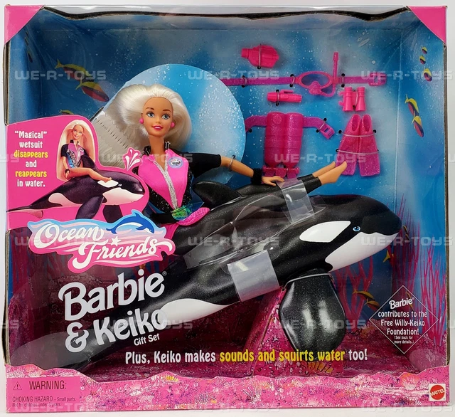Ocean Friends Barbie Keiko Gift Set Doll And Orca 1996 Mattel 16214