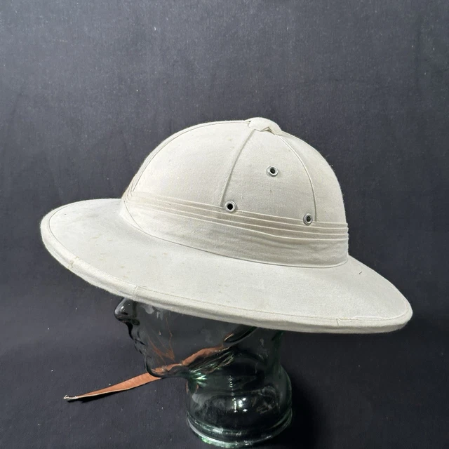 CLASSIC TROPICAL HELMET Pith Helmet Safari Colonial Style Khaki Vintage ...
