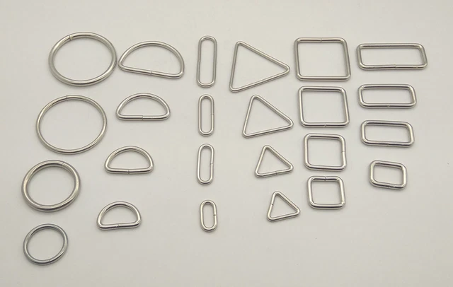 D RINGS O ring Rectangle square Metal Buckle Loop Webbing Leather Craft ...