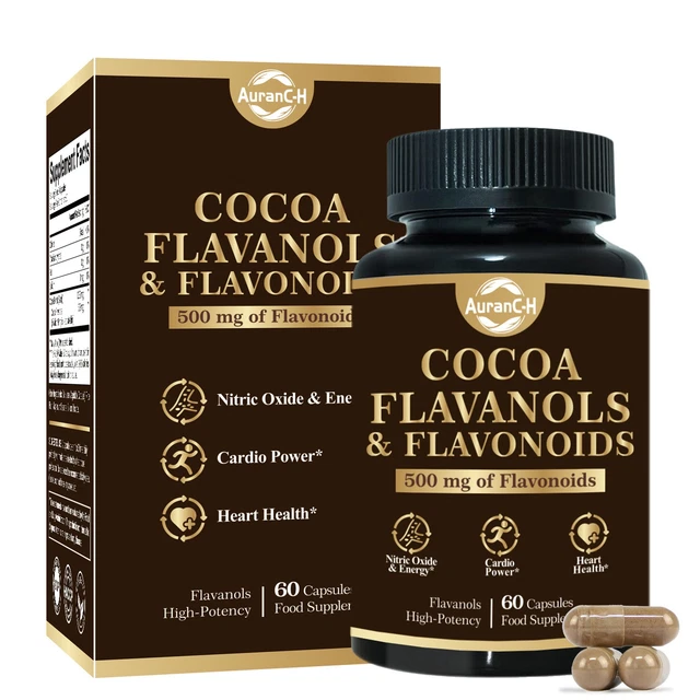ORGANIC CACAO POWDER Capsules 500Mg High Quality Cocoa Powder Gluten ...