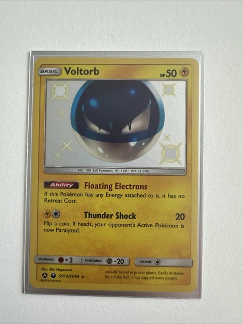 POKÉMON TCG VOLTORB Hidden Fates SV13/SV94 Holo Shiny Holo Rare EUR 4 ...