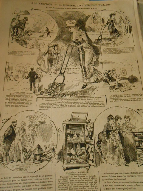 1878 PÈLE MÈLE de dessins La tondeuse Archimédienne Williams EUR 14,00 - PicClick FR