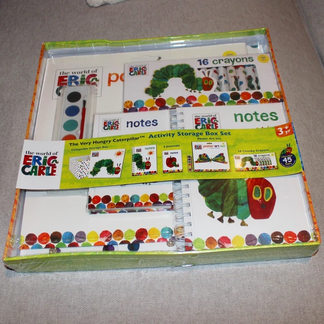 ERIC CARLE THE Very Hungry Caterpillar Activity Storage Box Set Crayons ...