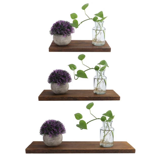 Display Ledge Shelf Floating Shelves Wall Mounted Wood Storage Rack
