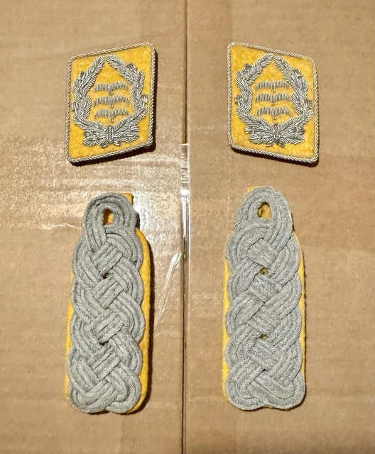 RARE WW2 GERMAN Luftwaffe Fallschirmjäger Oberst Collar Tabs + Shoulder ...