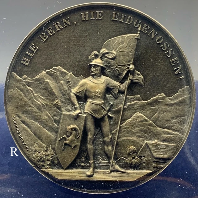 1888 SWITZERLAND SHOOTING Medal AR 45mm Richter-210a Bern-Interlaken £ ...