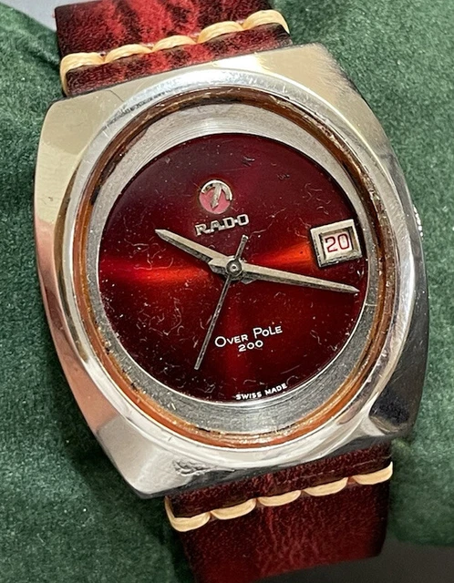 VINTAGE RADO OVER Pole 200 Ruby Red Dial , ETA 2824 Automatic Gents ...