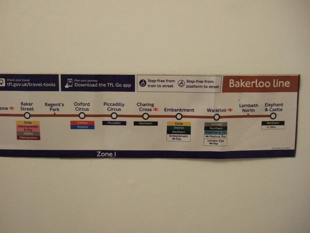 LUL BAKERLOO LINE route map - current 2022 version - see pictures ...