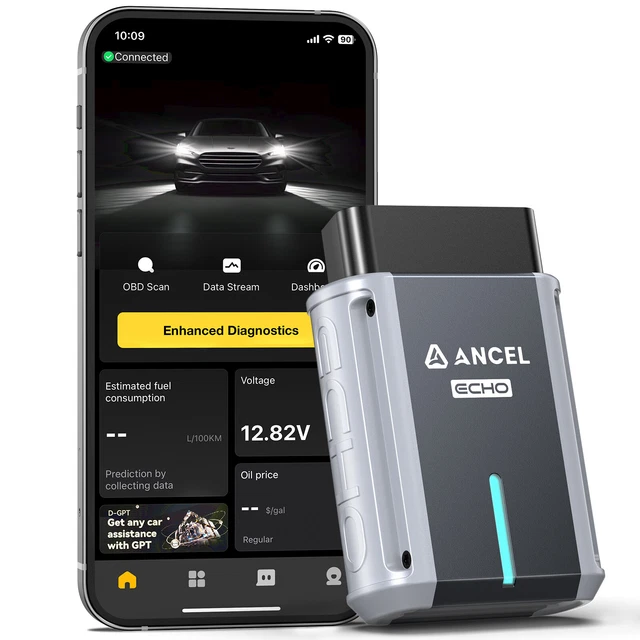ANCEL ECHO BI-DIRECTIONAL OBD2 Scanner Bluetooth Car All System for iOS ...
