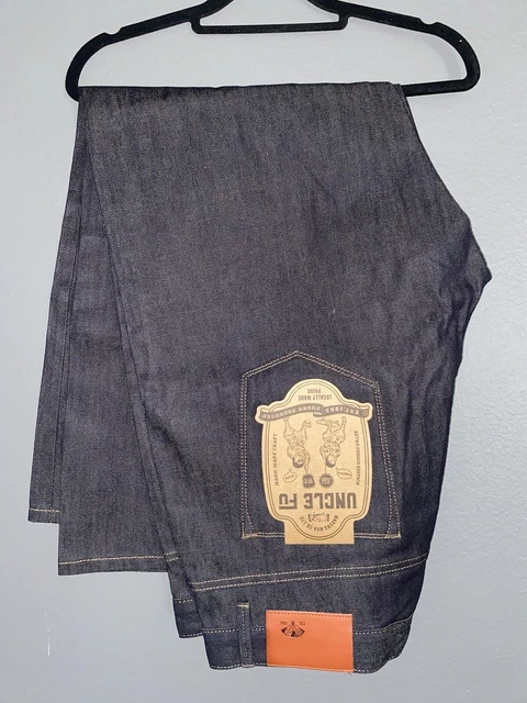 UNCLE FU MEN'S Raw Selvedge Jeans, Madden Workwear, Mens Size 38 Retro ...