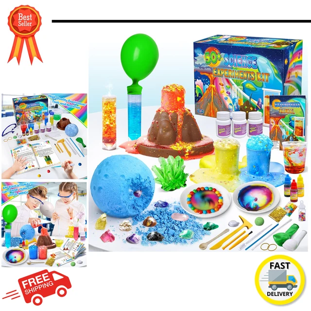 50+ SCIENCE LAB Experiments Kit for Kids Age 4-6-8-12, STEM Activities ...