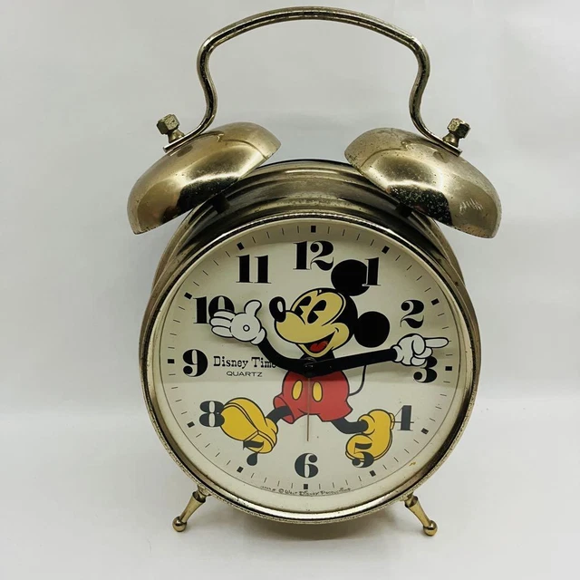 VINTAGE SEIKO DISNEY Time Mickey Peg Leg Alarm Clock JAPAN Mid-century ...