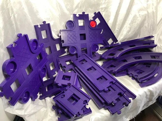 LARGE COLLECTION OF ELC Happyland Purple Train Track - 35 Pieces £19.99 ...