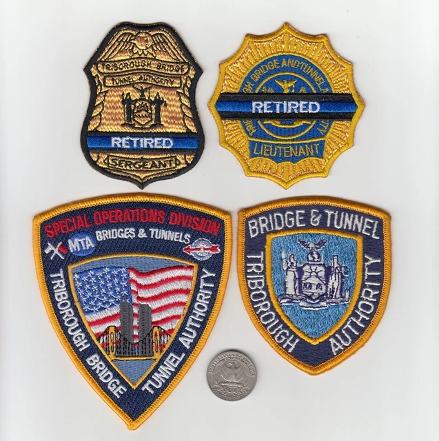 NEW YORK TBTA Triborough Bridge Tunnel MTA Police Patch Retired NYC Lot ...