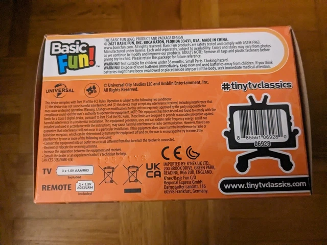 BASIC FUN REAL Tiny TV Classics Best Clips from Back to the Future with Remote $109.99 - PicClick CA