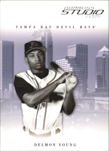 CARTE DE BASEBALL 2005 Studio Tampa Bays Devil Rays #271 Delmon Young ...