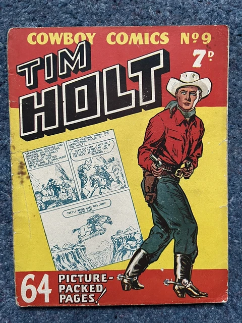 COWBOY PICTURE LIBRARY Comic No. 9 Tim Holt RARE! EUR 56,86 - PicClick IT