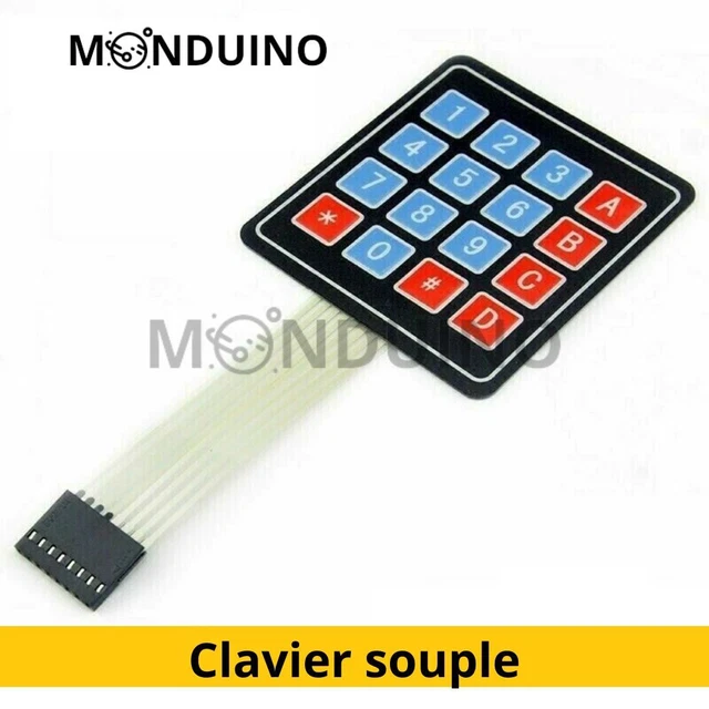 CLAVIER SOUPLE KEYPAD matrix 4x4 16 key Arduino Raspberry Pi DIY EUR 2 ...