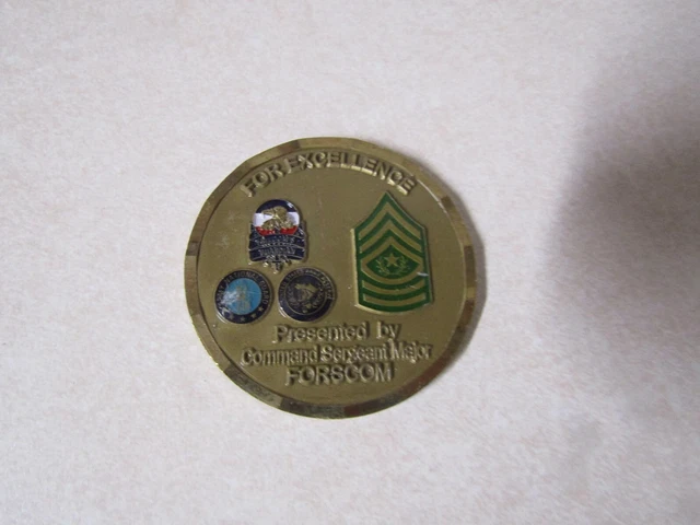 CHALLENGE COIN FORSCOM Command Sergeant Major Freedoms Guardian Us Army ...