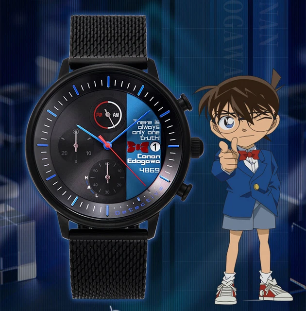DETECTIVE CONAN EDOGAWA Conan Cosplay Light Drive Watch Student ...