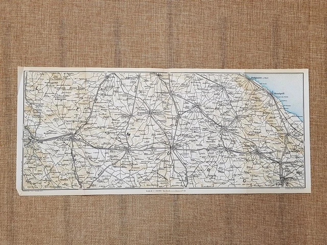 MAPPA O CARTA geografica del 1962 Martina Alberobello Altamura Gioia ...