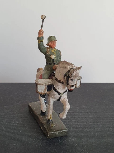 ELASTOLIN LINEOL SOLDAT Kesselpauker zu Pferd Reichswehr Militär II. WK Masse EUR 119,99 ...