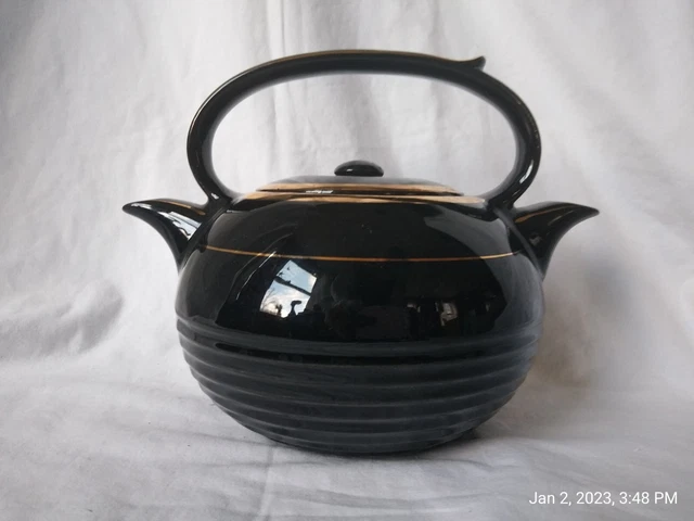 HALL TWINSPOUT Teamaster Black Gold Double Spout Twin Chamber Teapot £ ...