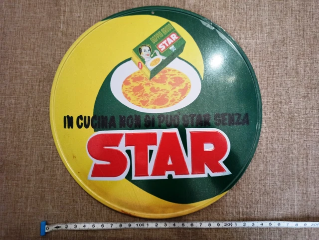 TABELLA IN LATTA pubblicitaria brodo Star vintage repro EUR 24,99 ...