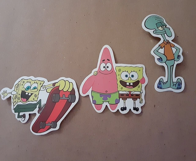 SPONGEBOB SQUAREPANTS 3 Sticker Pack Squidward 90s Cartoon 2.5” £2.36 ...