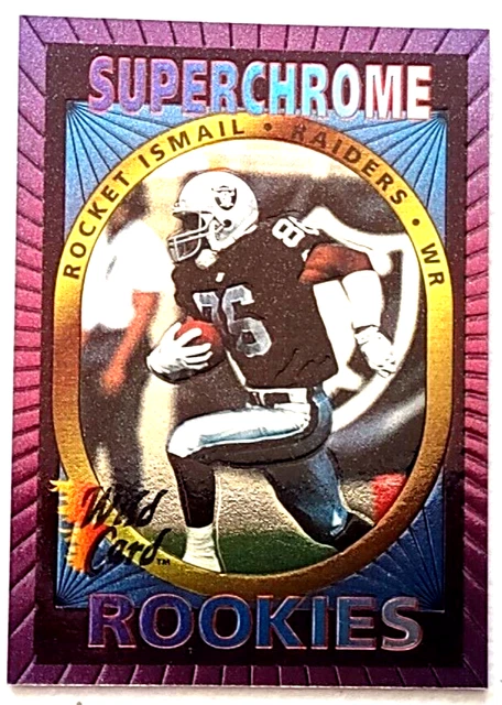 1993 WILD CARD Super Chrome Football Card Rocket Ismail #37 Rookie Card ...