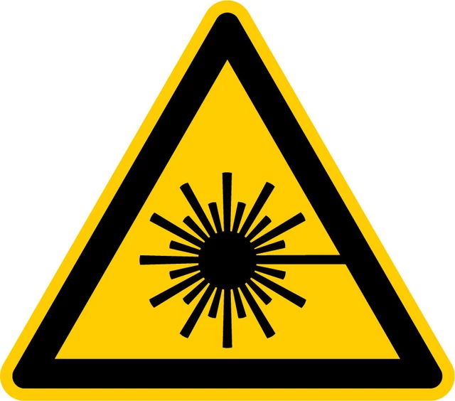 STICKER &&LASER BEAM Warning"" film ISO 7010 signal yellow | SL 5-30 cm ...