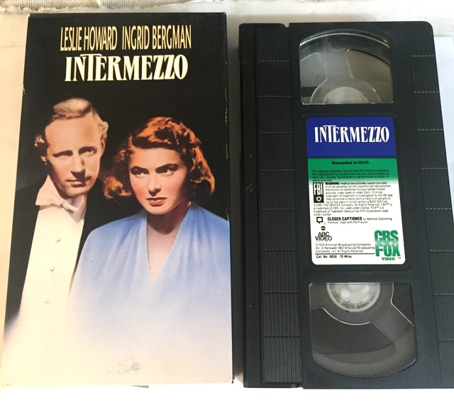 INTERMEZZO INGRID BERGMAN VHS Tape Ships Same Day With Tracking £8.40 ...